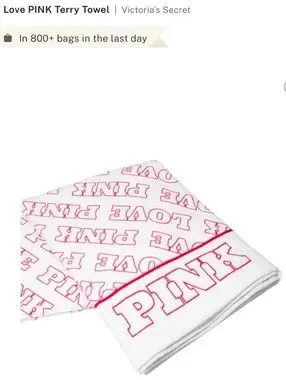 Victoria's Secret | Swim | Limited Edition Love Pink Terry Towel From ...